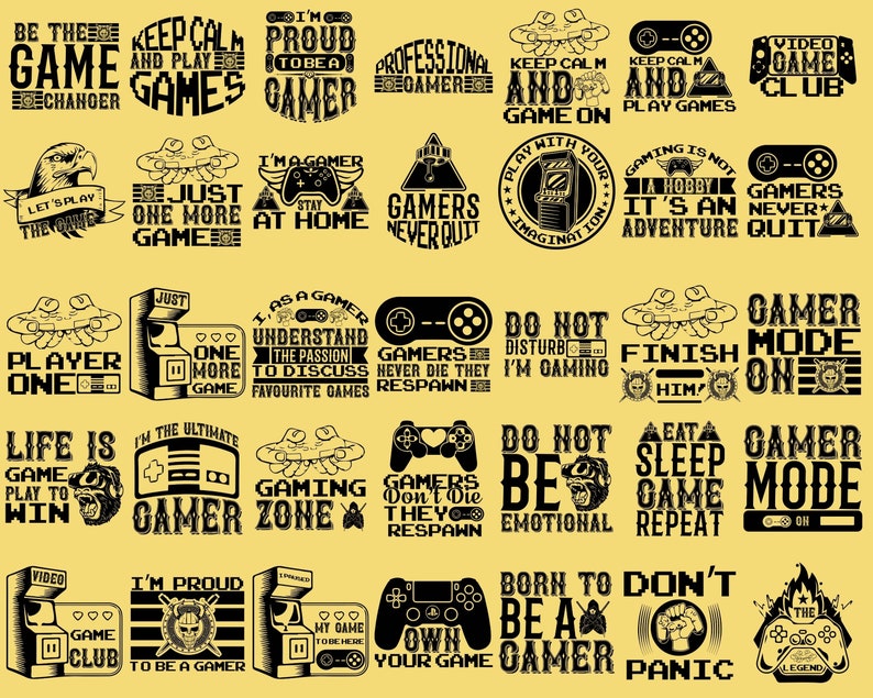 Gamer SVG Bundle Gamer Svg Gaming Svg Bundle Video Games - Etsy