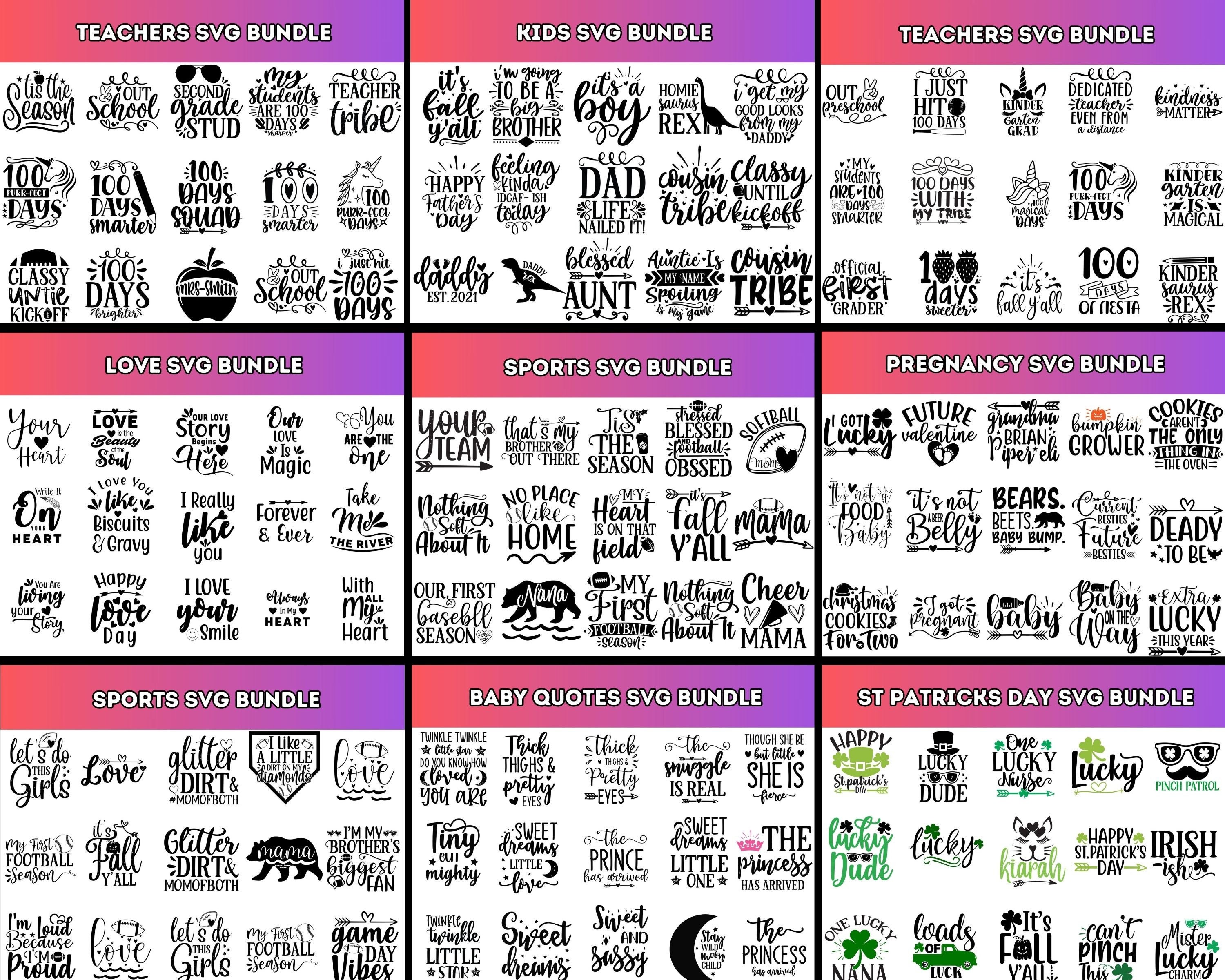 Mega SVG Bundle All in One Svg Bundle Craft SVG Bundle T Shirt Designs ...