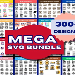 The Mega SVG Bundle Svg Bundle for T Shirt Designs SVG Svg Files for ...