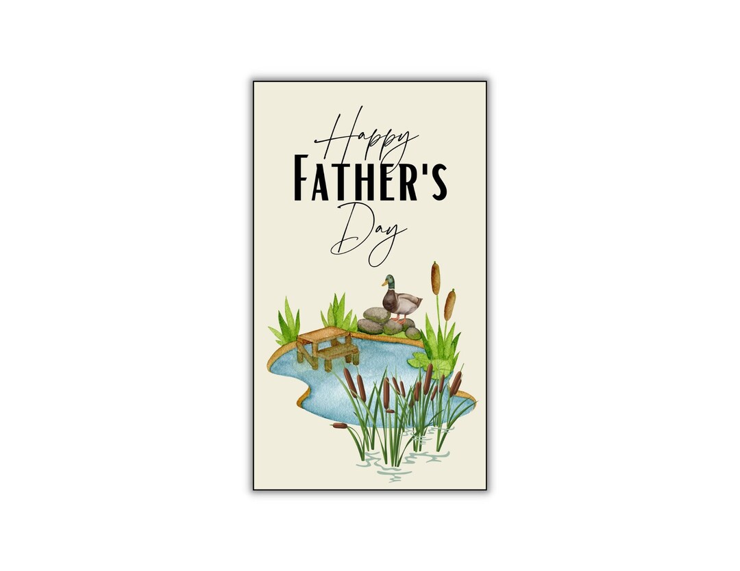 Father's Day Gift Tags, Duck Pond, Printable Gift Tag PDF, Dad Gift Tag ...
