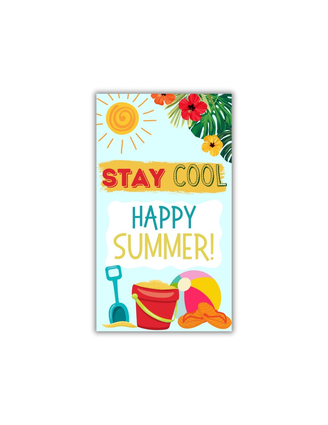 Happy Summer End of Year Teacher Gift Tag Printable - Gift Tag for the ...