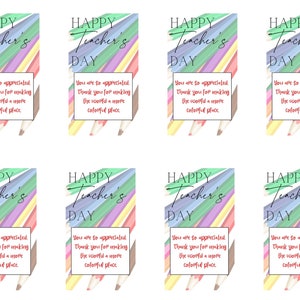 Teacher Appreciation Gift Tag Printable (PDF) - Etsy
