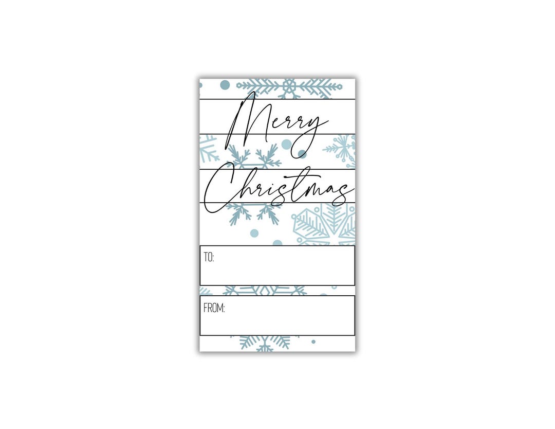 Christmas Snowflakes Gift Tags Printable, to and From (PDF) - Etsy