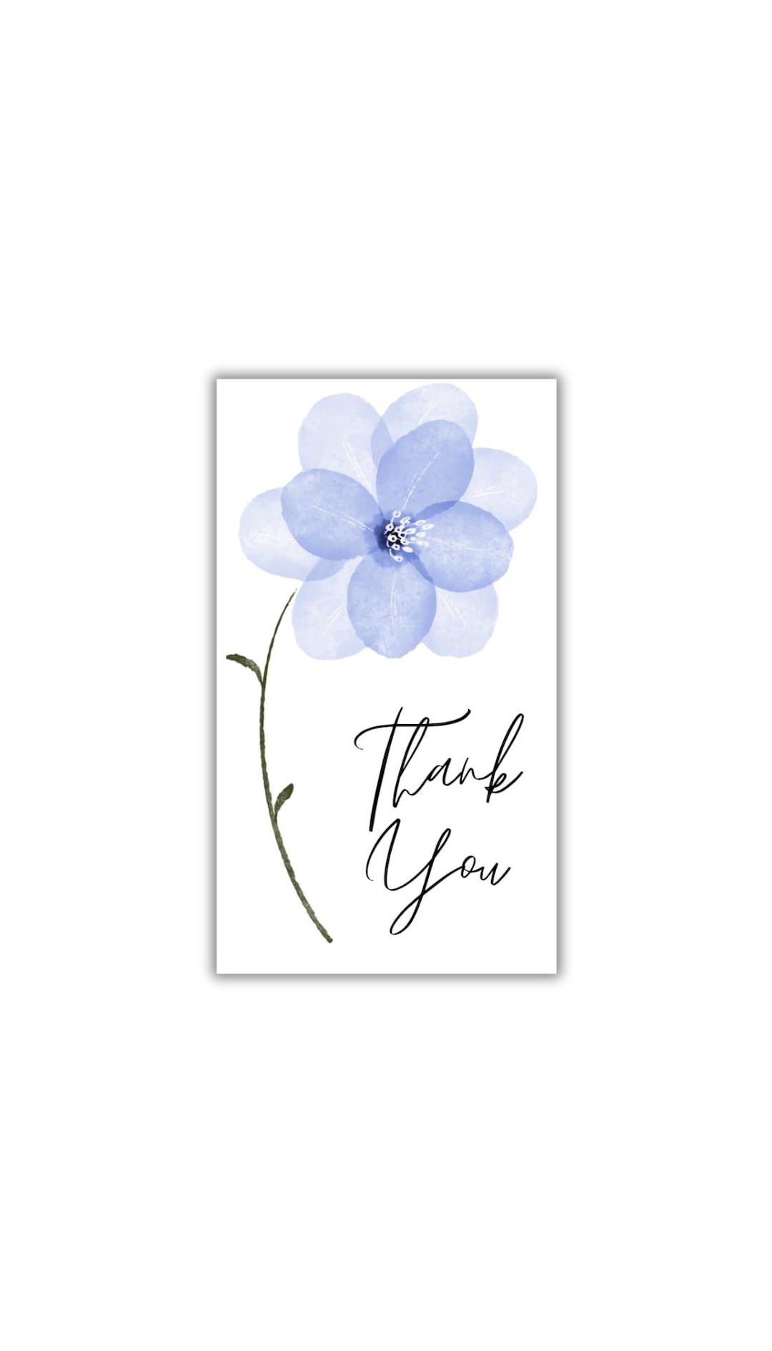 Blue Flower Thank You Gift Tag Printable (PDF, SVG) - Etsy