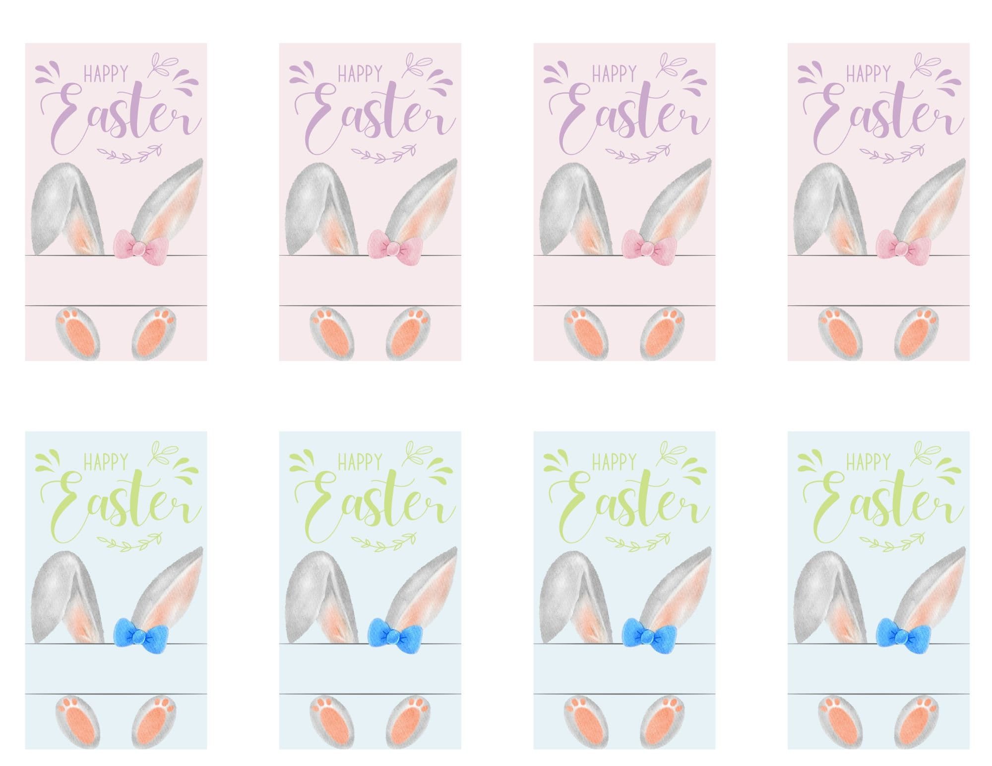 Easter Gift Tags, Name Tag Template, Printable Gift Tag, Happy Easter ...