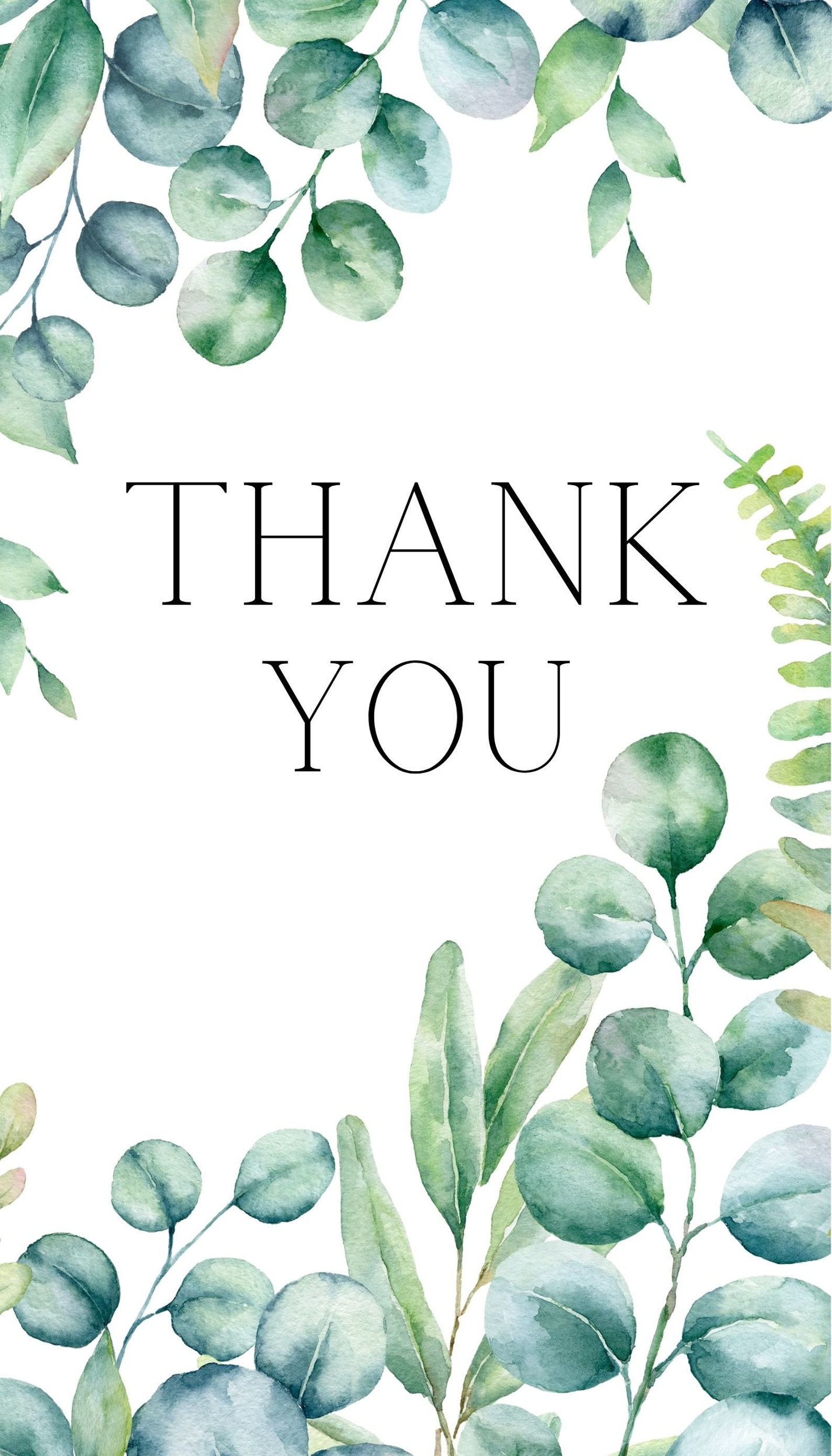 Thank You Eucalyptus Gift Tag Printable PDF SVG Template - Gift Tag for ...