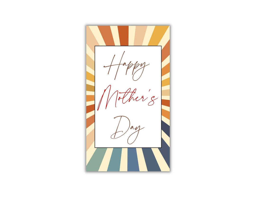 Sunburst Mother's Day Gift Tag, Printable Tags (PDF) - Etsy