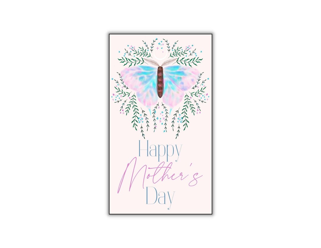Pink Butterfly Mother's Day Gift Tags, Printable Tags (PDF) - Etsy