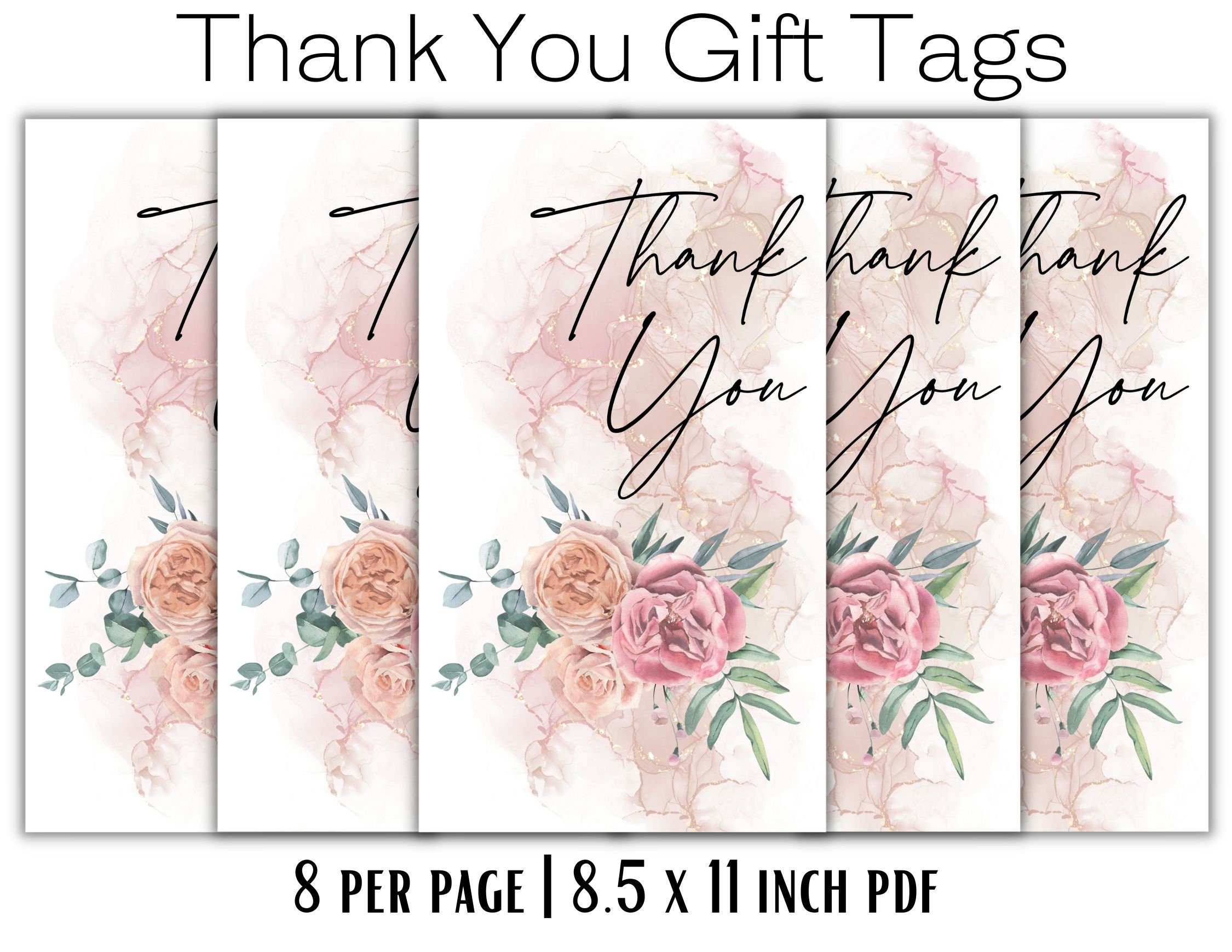 Thank You Gift Tag Printable PDF SVG Template Gift Tag for Jam Baked ...