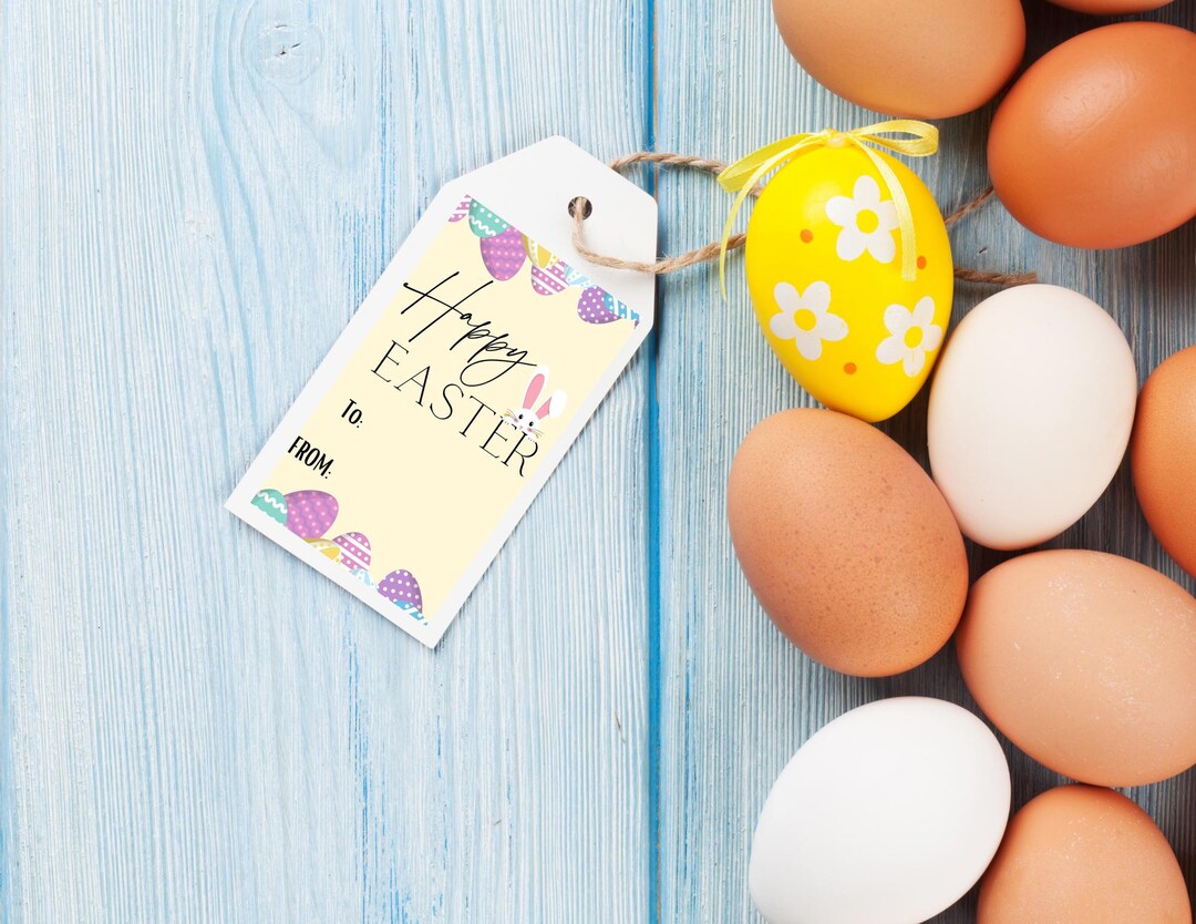 Printable Easter Gift Tags, Happy Easter Cards, Instant Download Labels ...