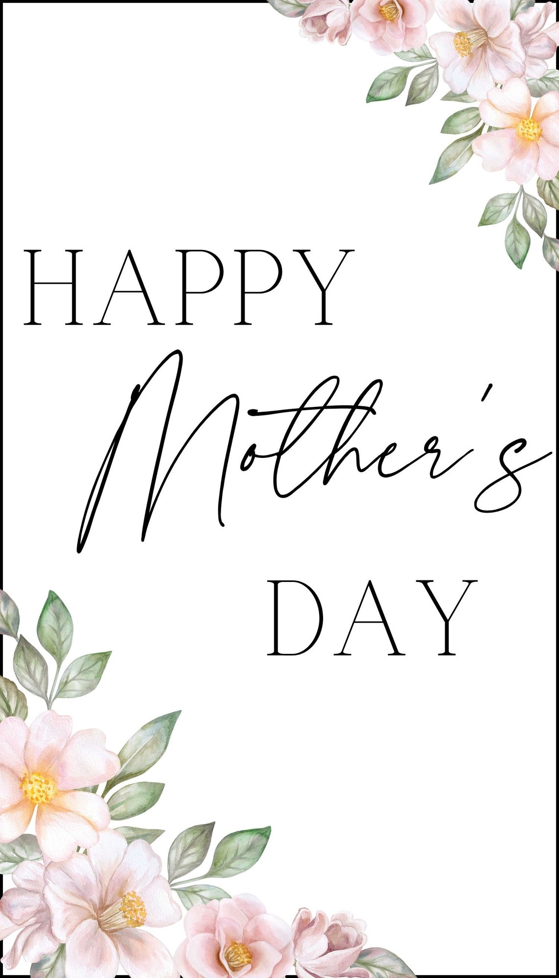 Mother's Day Gift Tag Pink Flower, Happy Mothers Day, Printable Gift ...