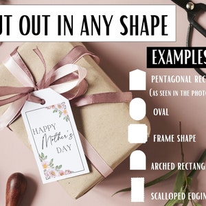 Mother's Day Gift Tag Pink Flower, Happy Mothers Day, Printable Gift ...