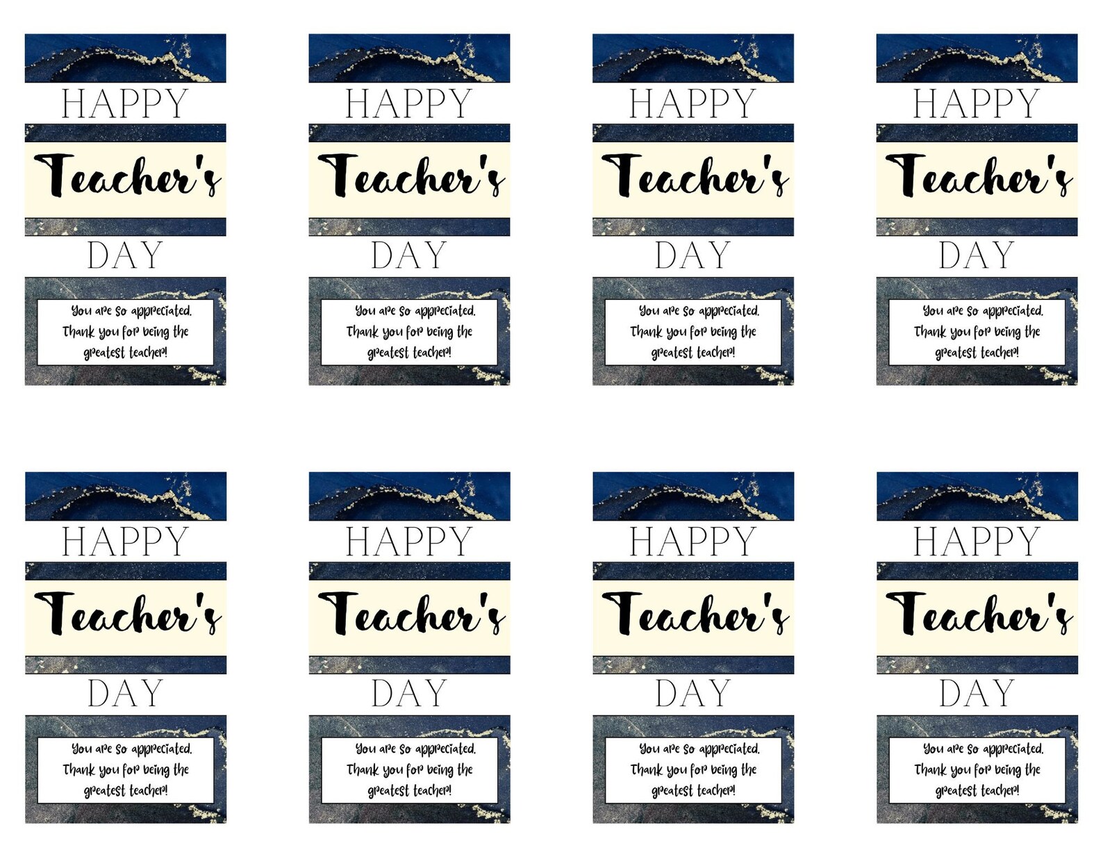 Teacher Appreciation Gift Tag Printable (PDF) - Etsy