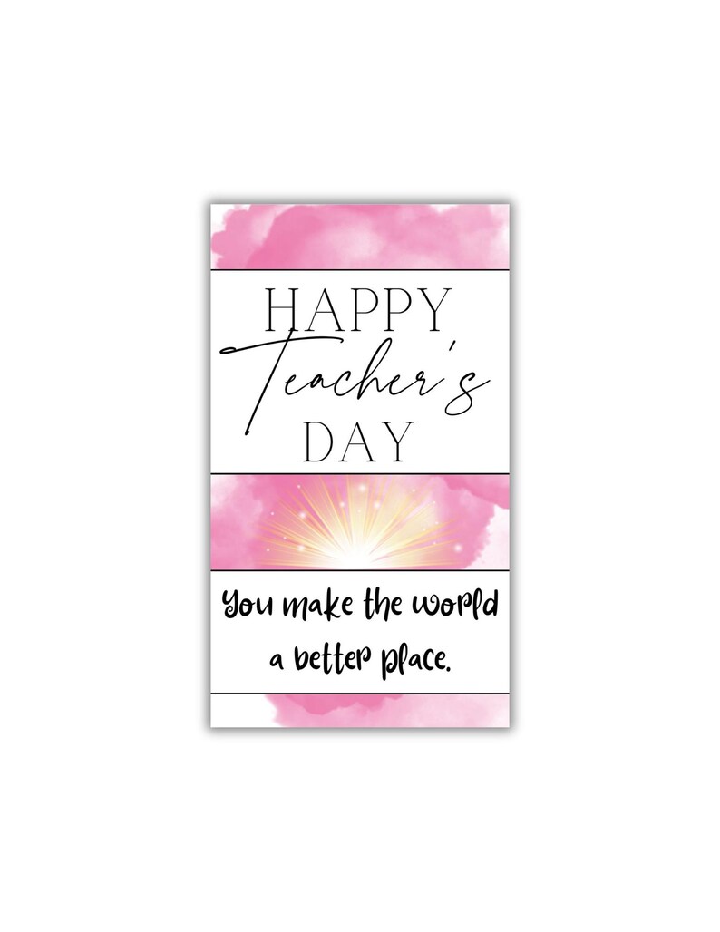 Teacher Appreciation Gift Tags: Pink Watercolor Favor Tags (PDF ...
