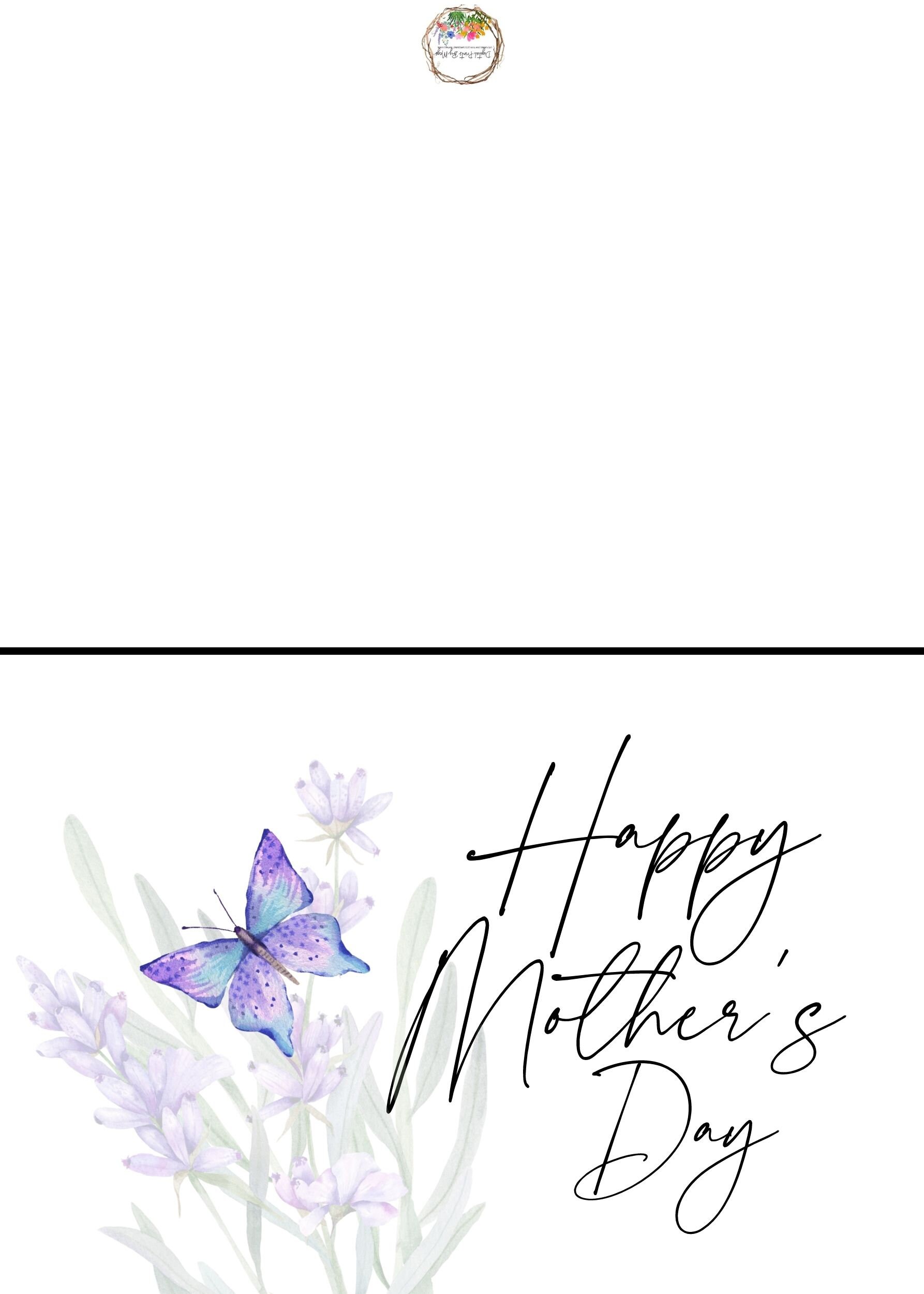 Happy Mothers Day Purple Butterfly