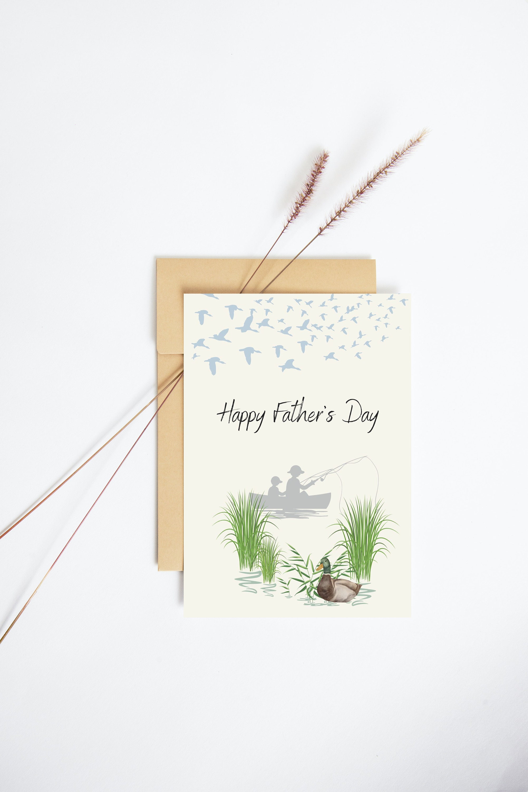 Father's Day Fishing Card: Printable Greeting Card for Dad (PDF) - Etsy