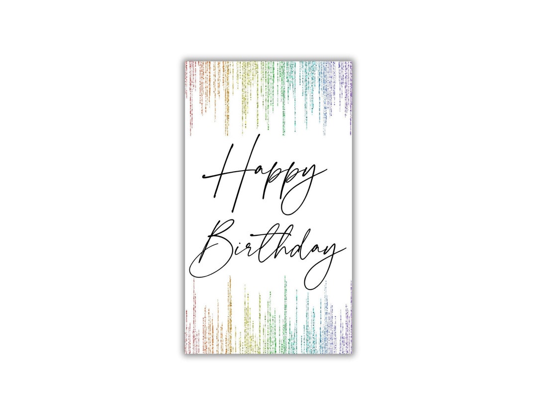 Printable Happy Birthday Gift Tag PDF for Bags, Baskets, Jam, Baked ...