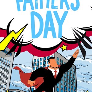 Father's Day Gift Tags Superdad Comic Fathers Day Gifts - Etsy