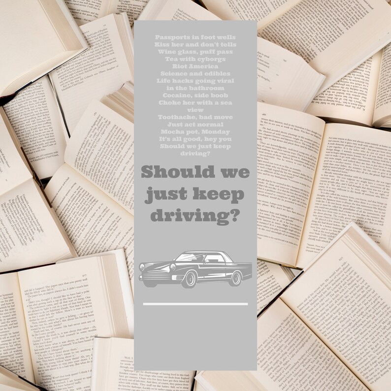 Bookmark keep Driving Harry Styles - Etsy