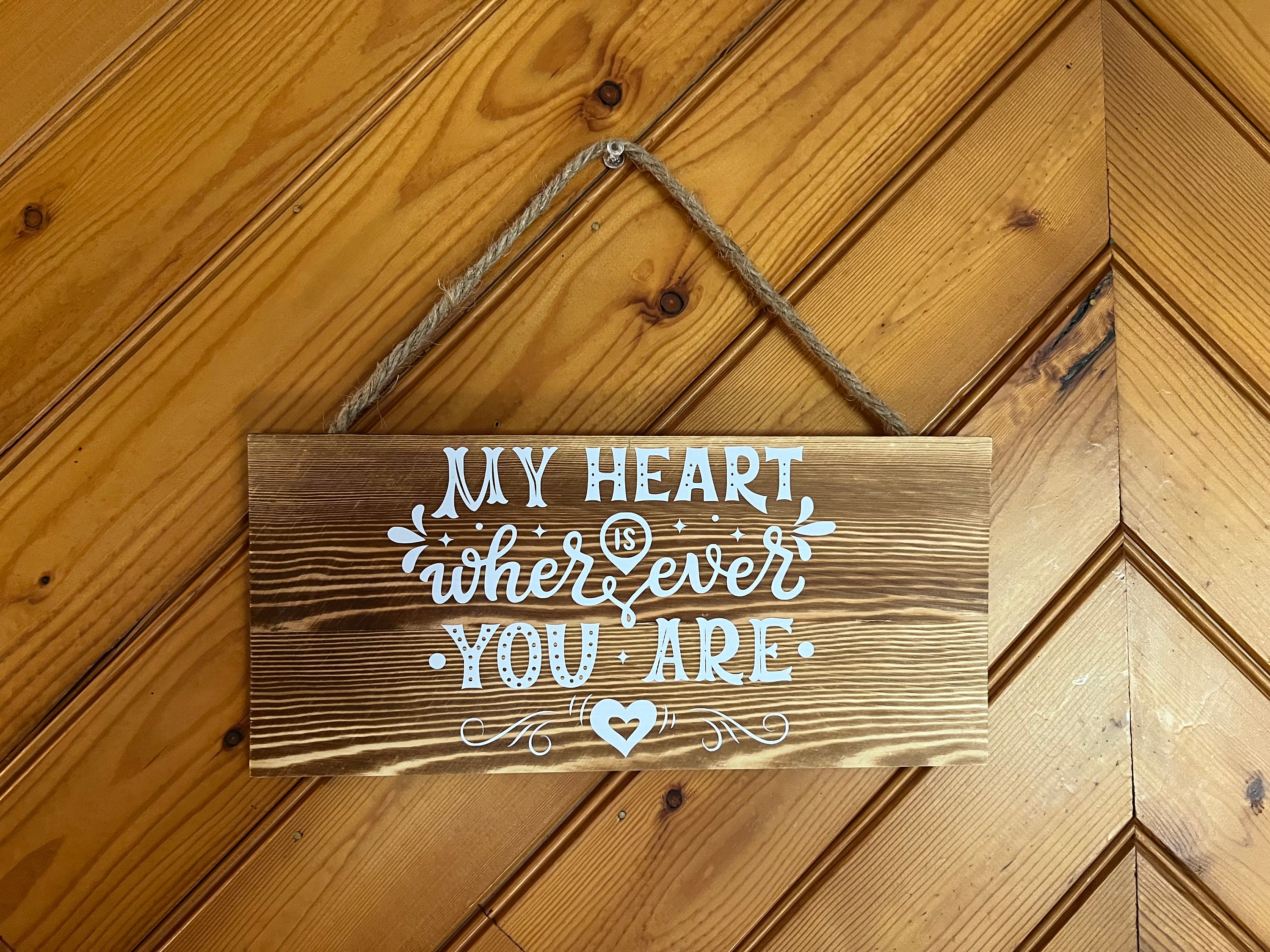 My Heart Wooden Sign - Etsy