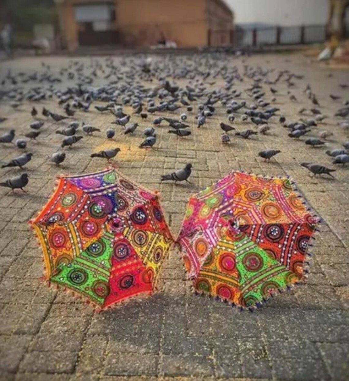 Handcrafted Multicolor Umbrella Parasols - Vibrant Home Decor and ...