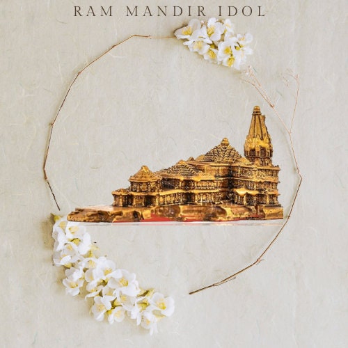 Ram Mandir Ayodhya Model Handcrafted Hindu Temple Replica, Spiritual ...