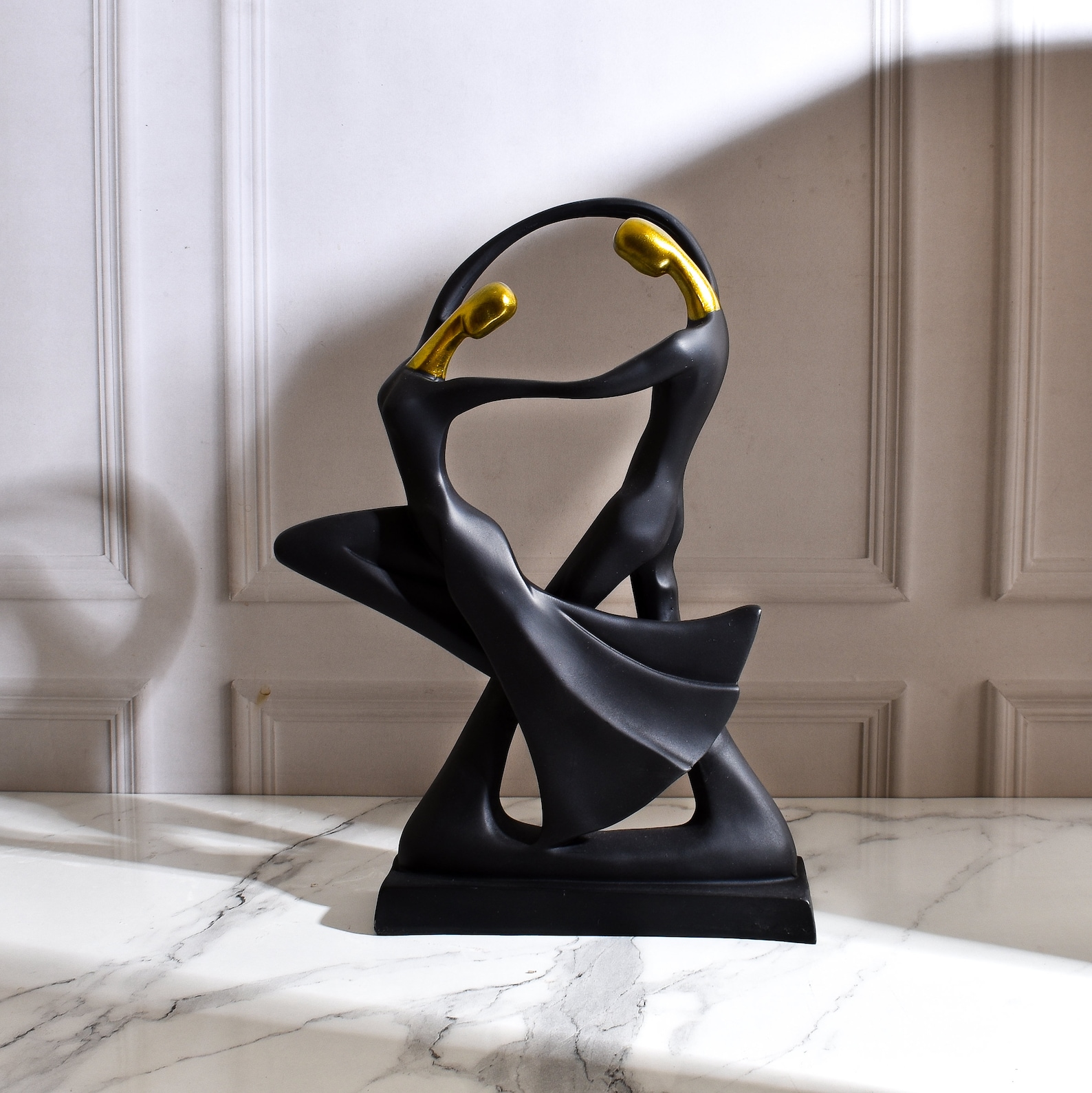 Abstract Dancing Couple Statues, Unique Bookcase Decor, Home Decor ...