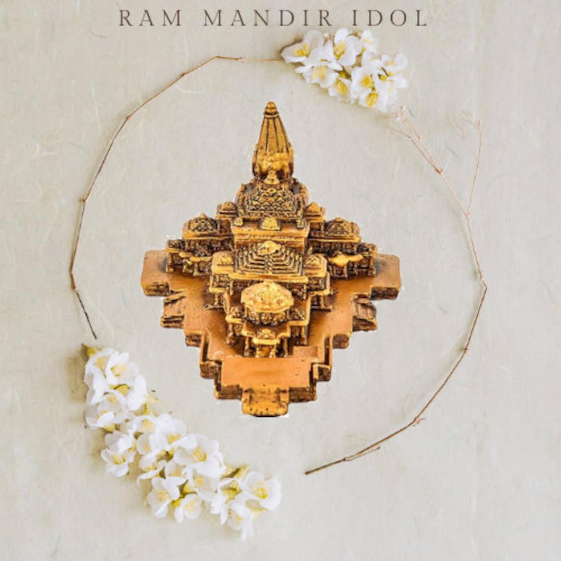 Ram Mandir Ayodhya Model Handcrafted Hindu Temple Replica, Spiritual ...