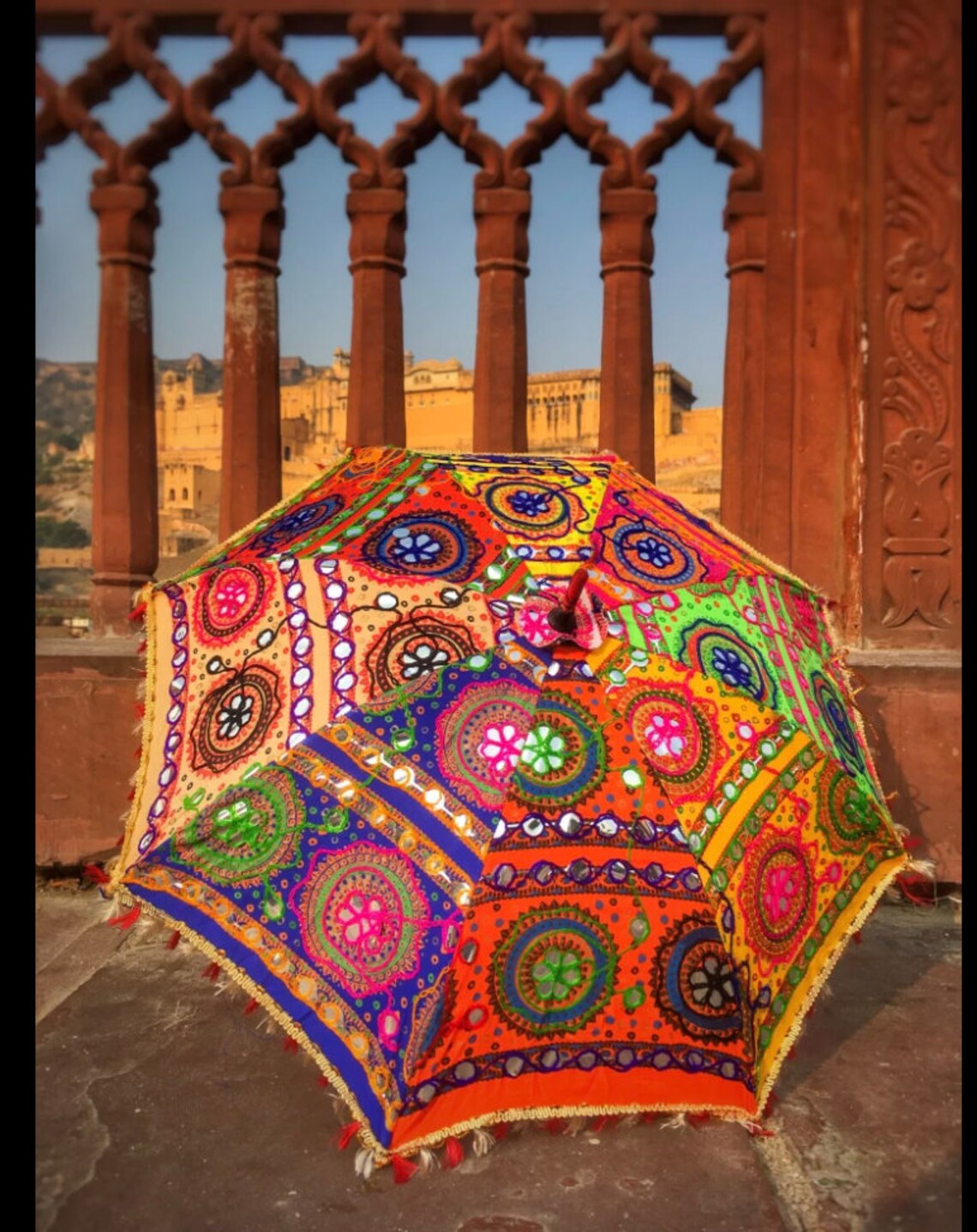 Handcrafted Multicolor Umbrella Parasols - Vibrant Home Decor and ...