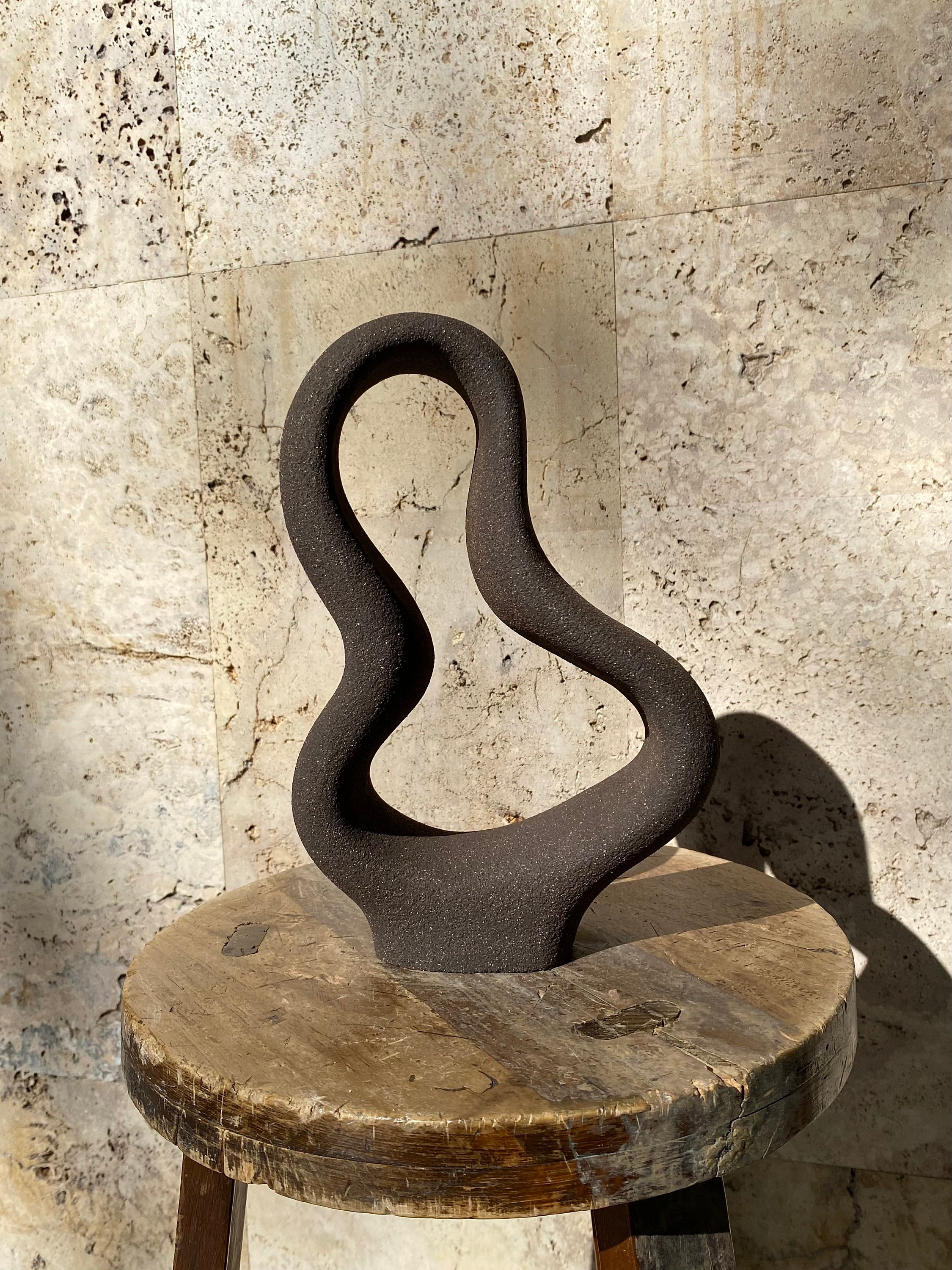 Black Abstract Ceramic Sculpture Two - Etsy