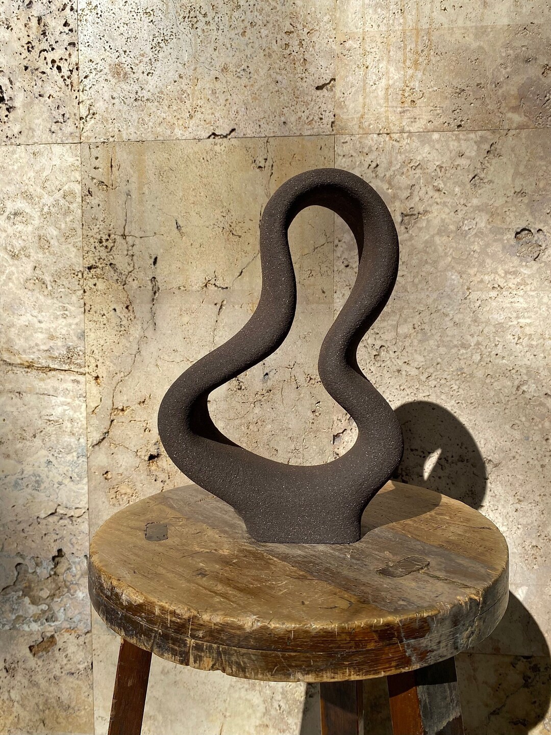 Black Abstract Ceramic Sculpture Two - Etsy