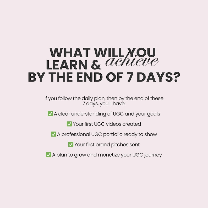 UGC Challenge - Become a Successful UGC Creator in 7 Days! Digital ...