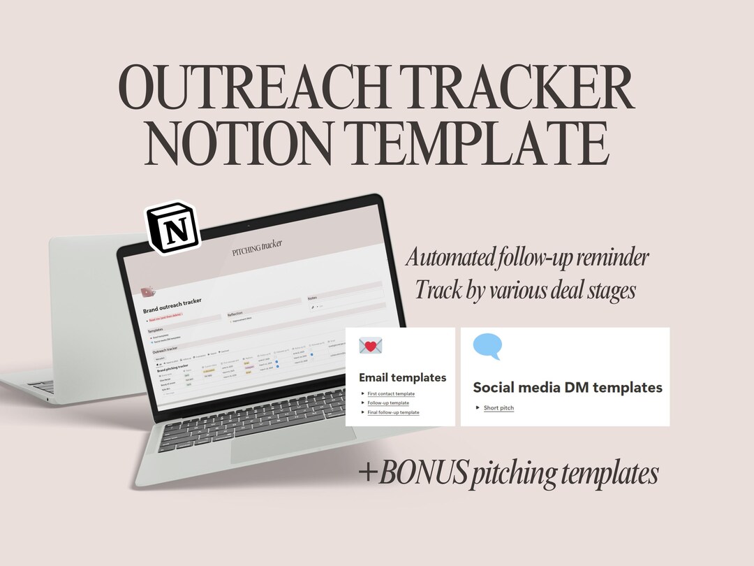 Outreach Tracker Notion Template, Client Tracker, Brand Partnership ...