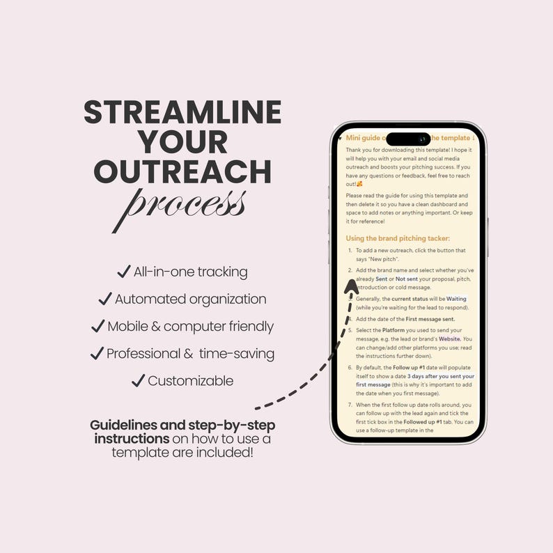 Outreach Tracker Notion Template, Client Tracker, Brand Partnership ...