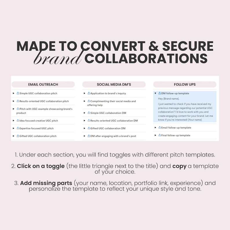 UGC Pitching Templates, UGC Email and DM Pitches, Follow-up and Email ...