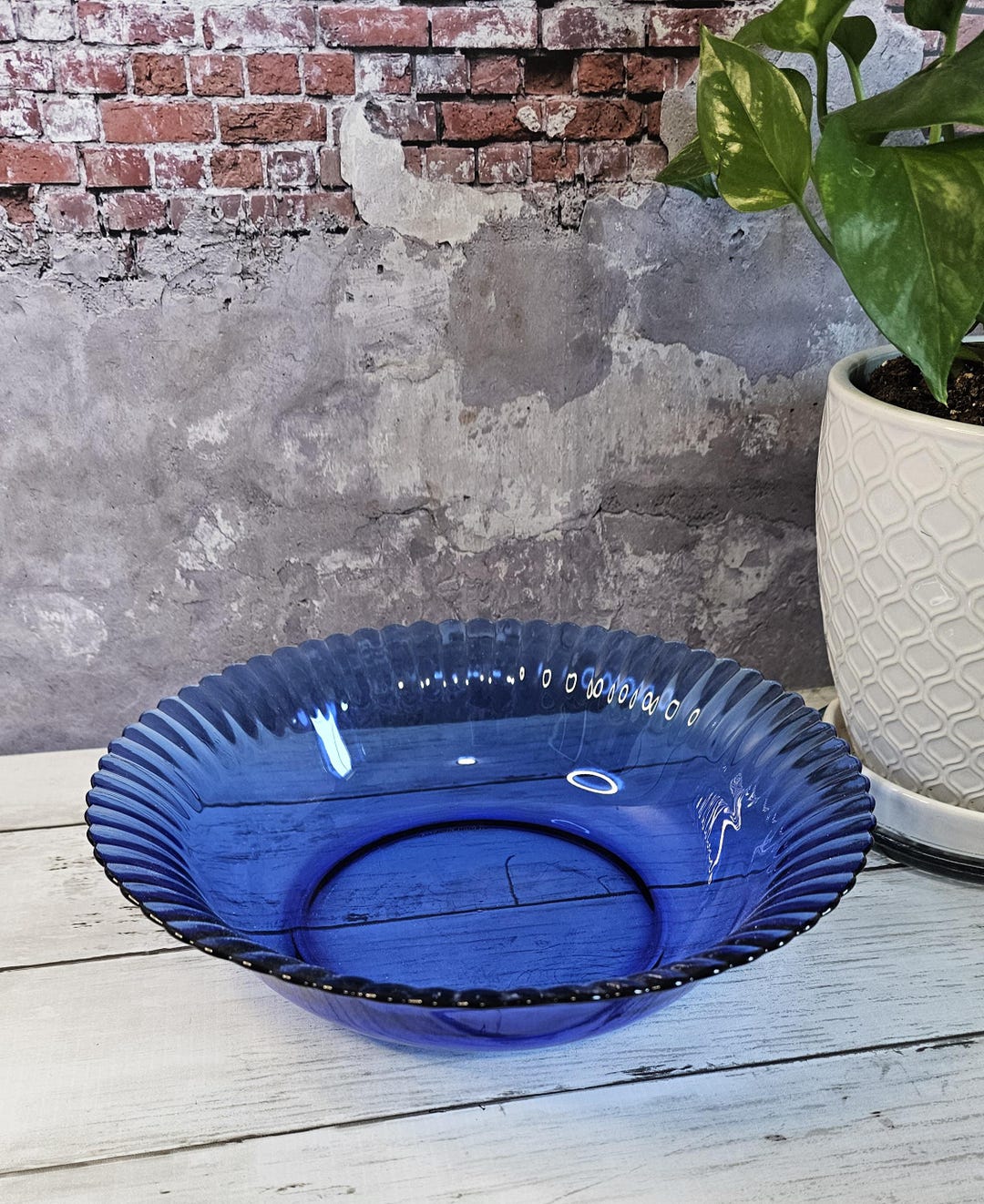 Vintage Colorex Cobalt Blue Glass Bowl Made in Brazil From the 1960's ...