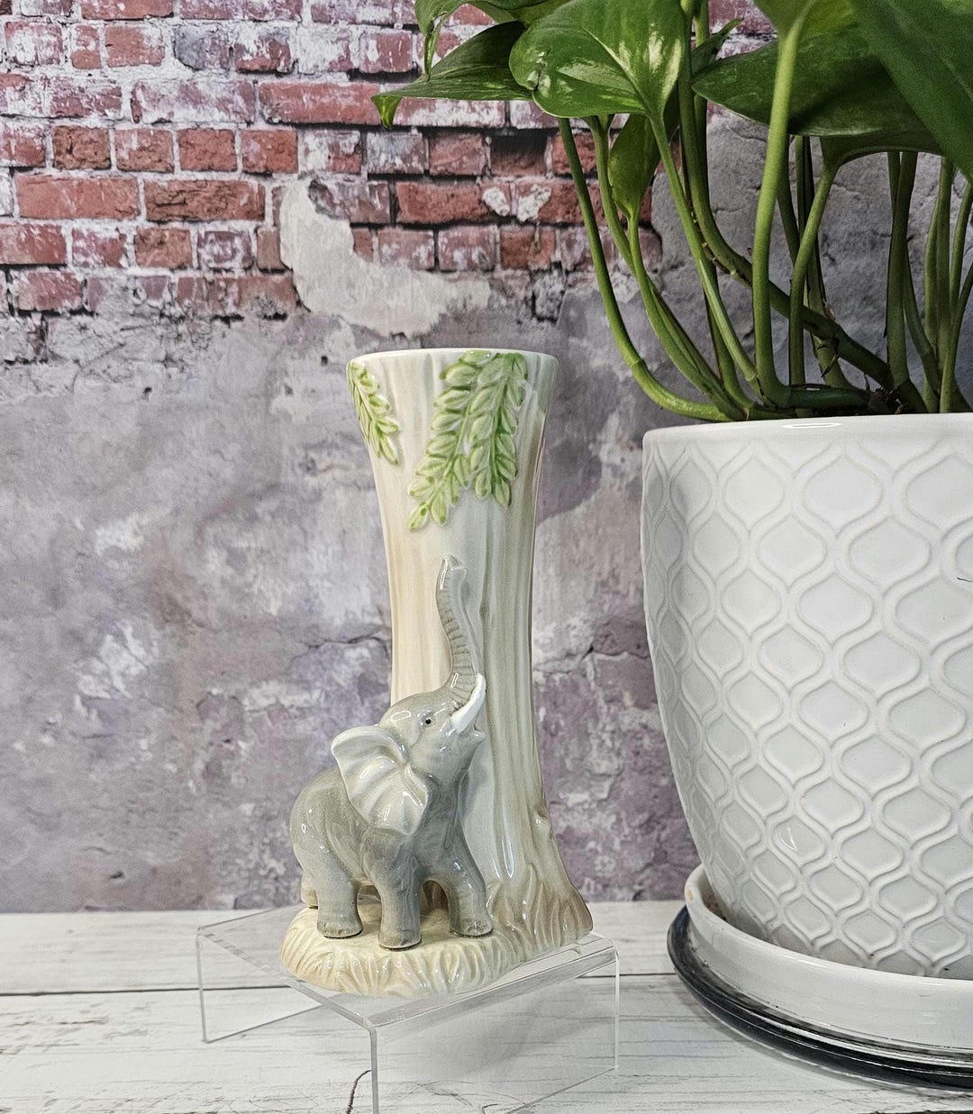 Vintage Otagiri Handpainted Elephant Bud Vase - Etsy