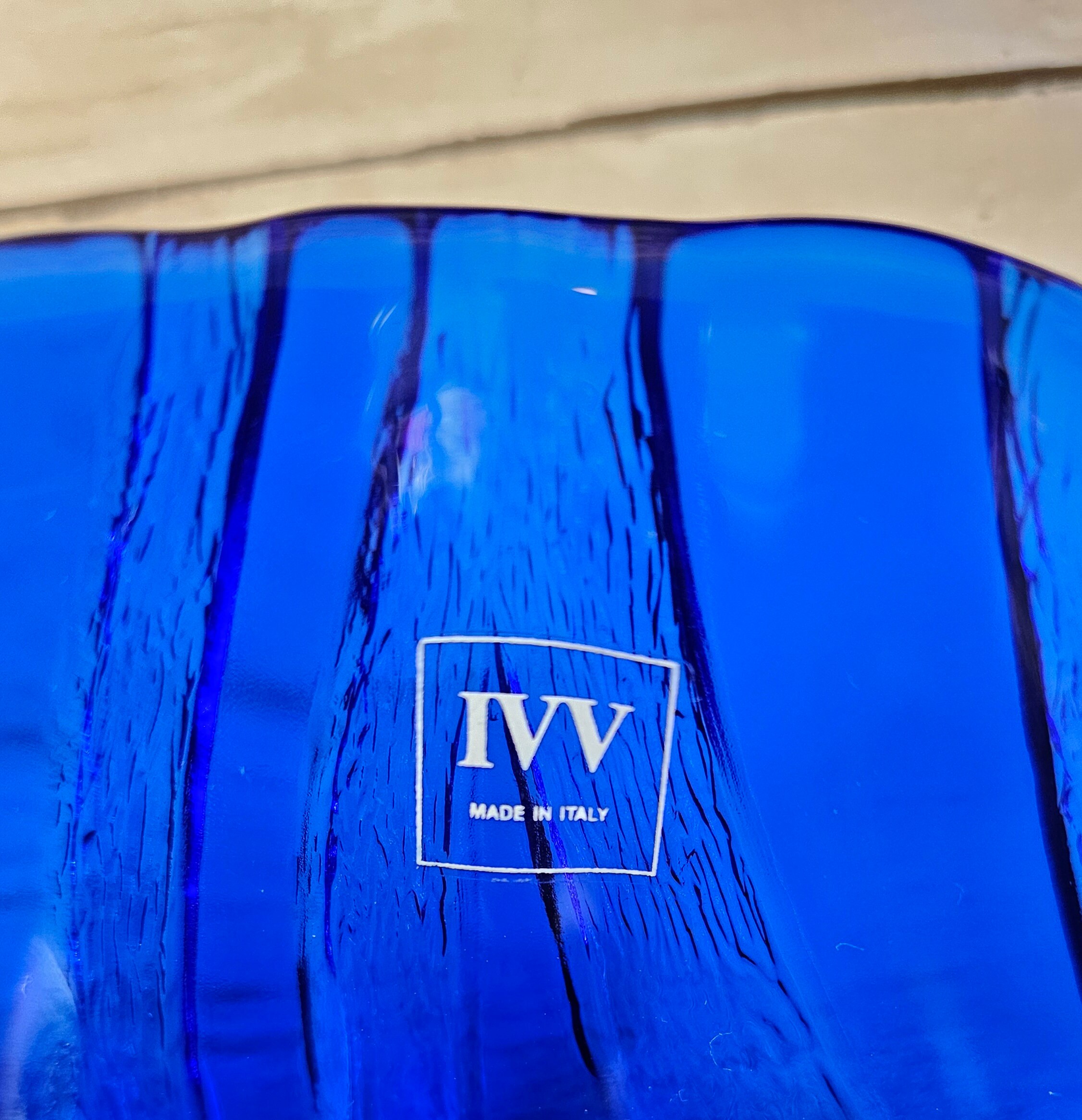 Set of 4 Wave Pattern Cobalt Blue Bowls From IVV Made in Italy - Etsy