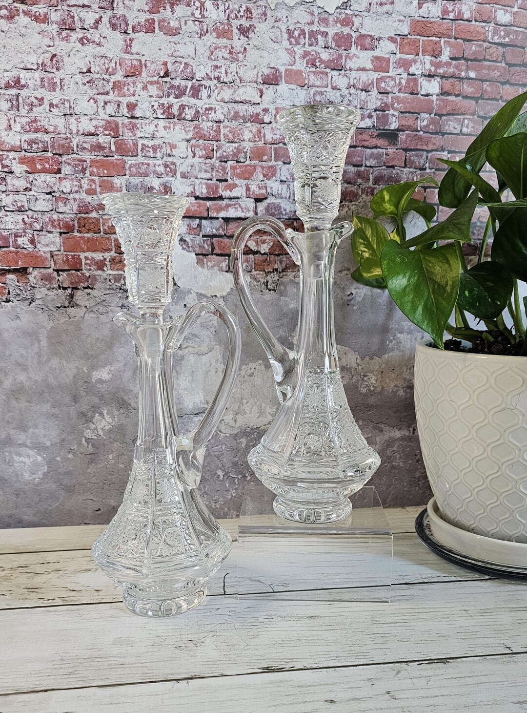 Bohemia Czech Queens Lace Crystal Decanter. Selling Each Separately - Etsy