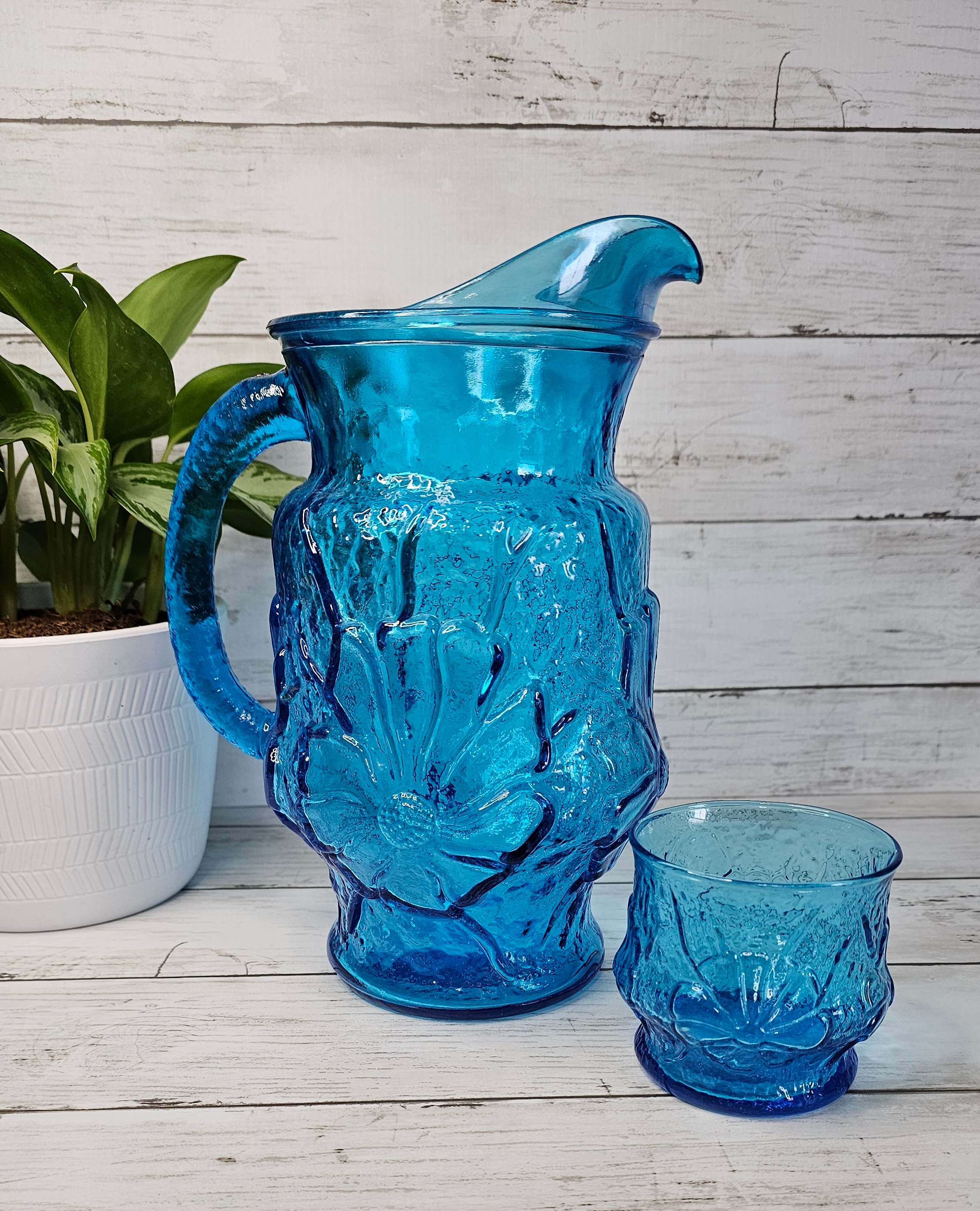 Anchor Hocking Rain Flower Pitcher - Etsy