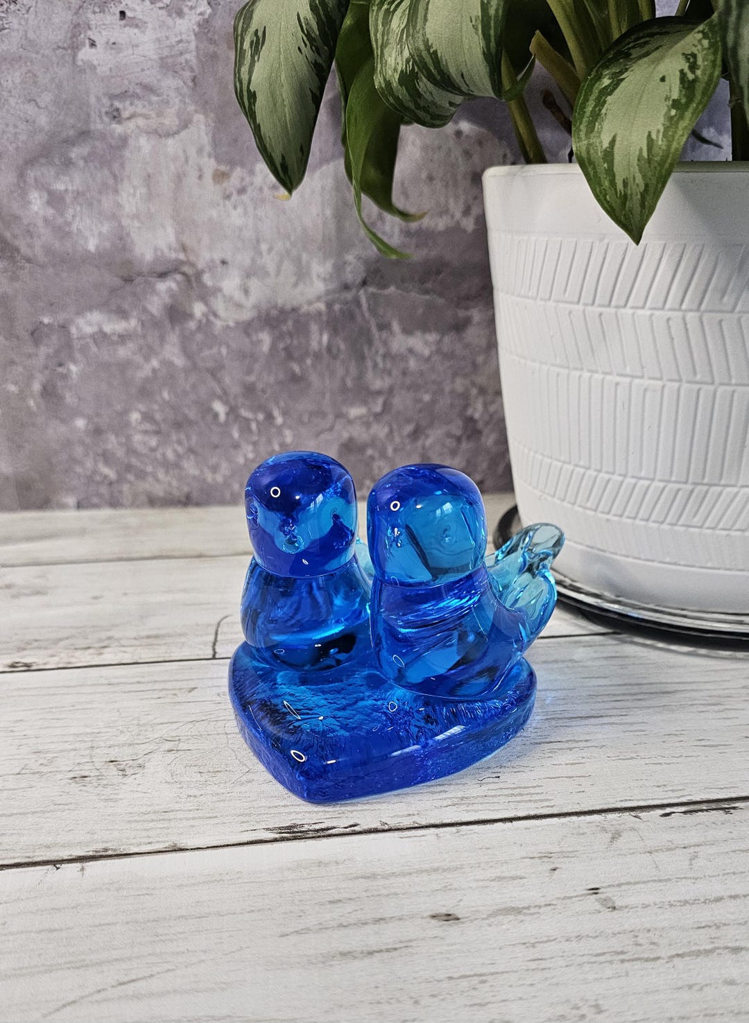 Blue Glass Birds of Happiness, Love Birds 1993 - Etsy