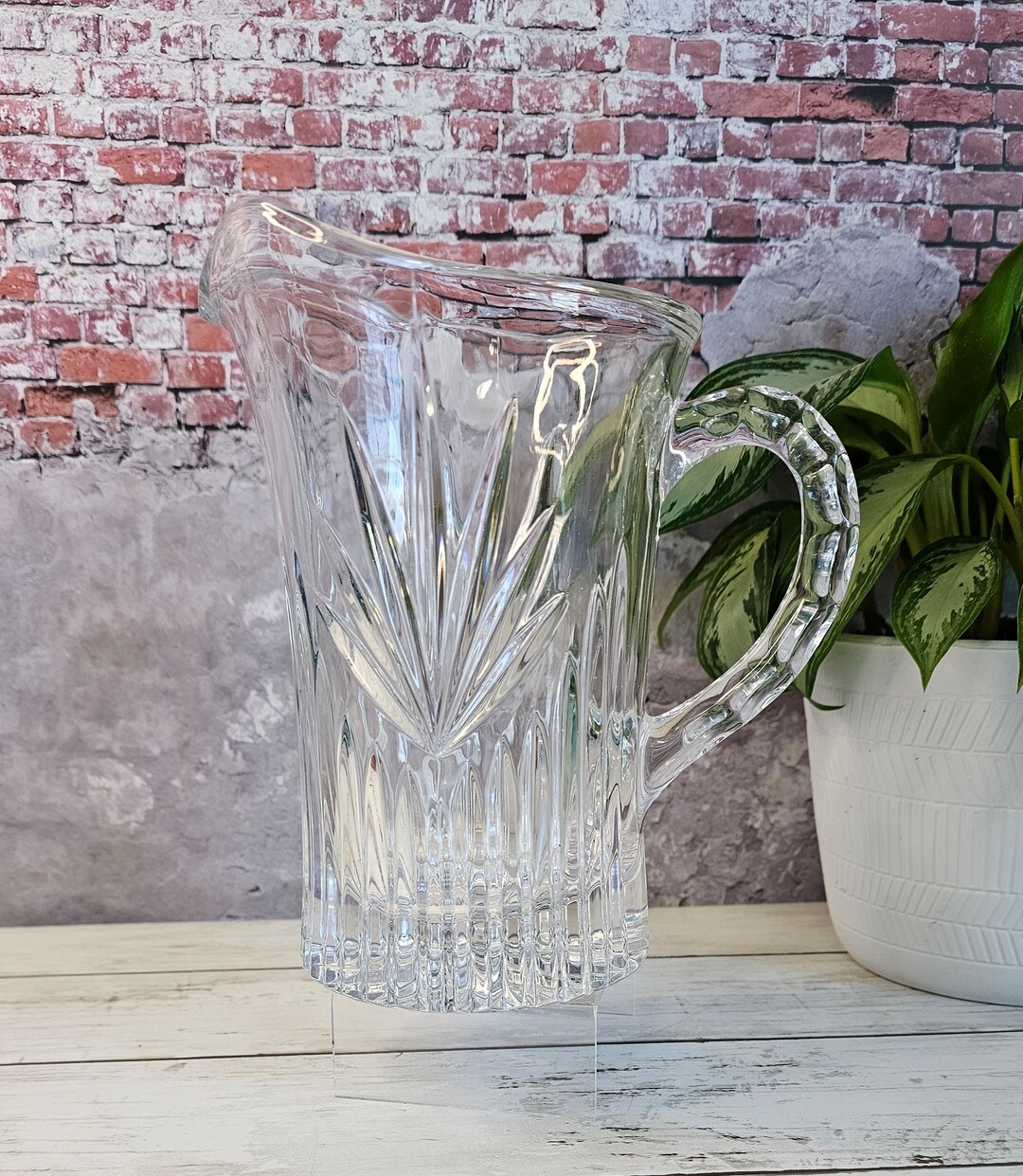 Princess House Crystal Glass Pitcher - Etsy