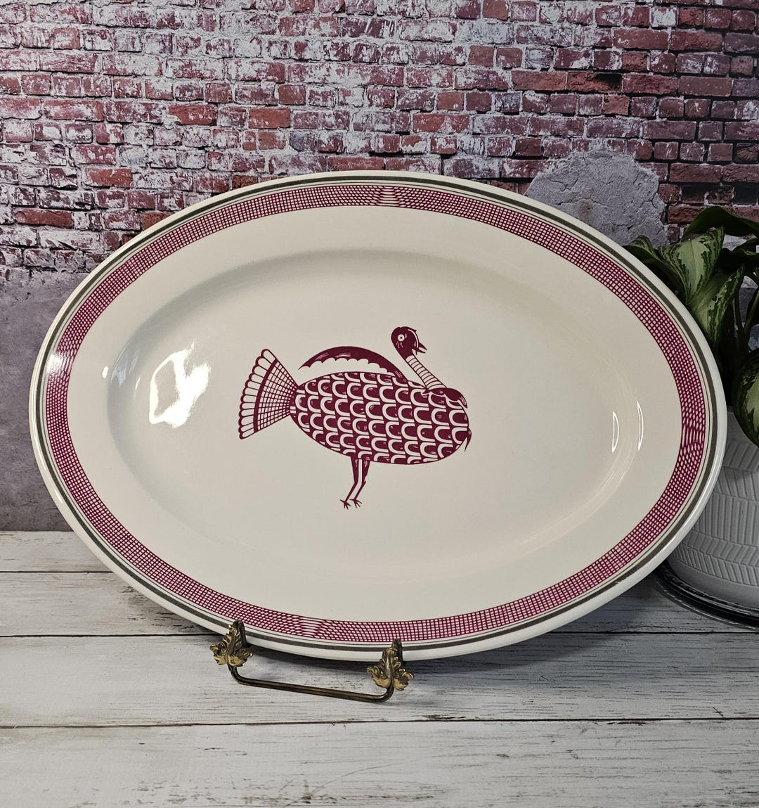 Mimbreno Indian Turkey Tray From Homer Laughlin - Etsy