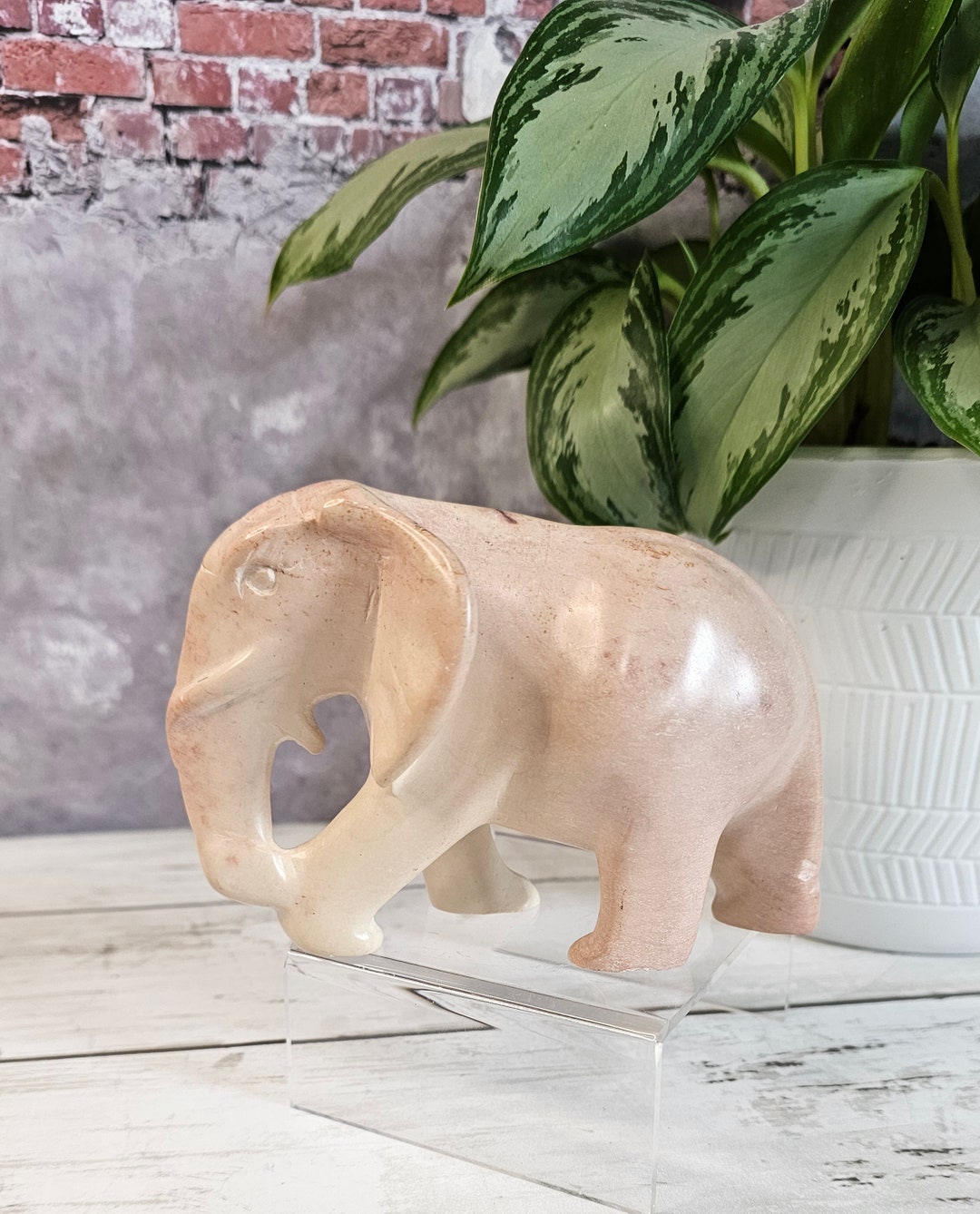 Hand Carved Soapstone Elephant From Kenya - Etsy