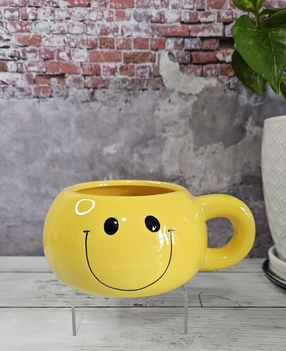 Yellow Smiley Face Coffee Mug, Cup - Etsy