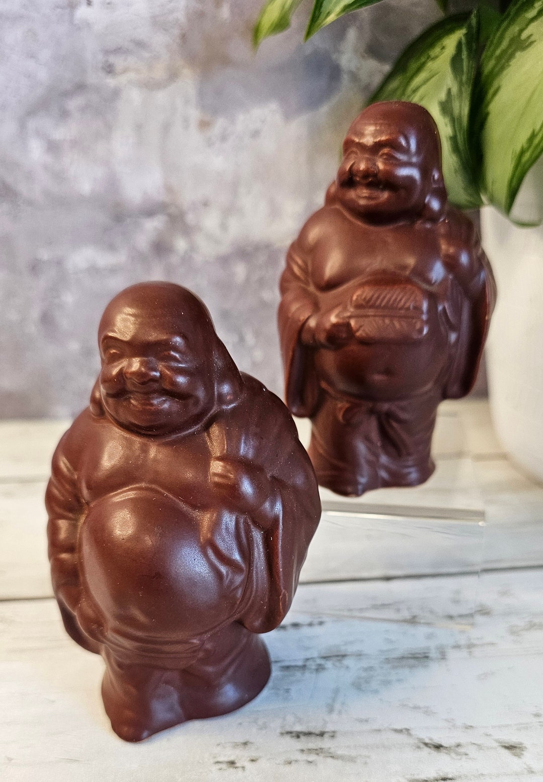 Vintage Happy Buddha Salt & Pepper Set - Etsy