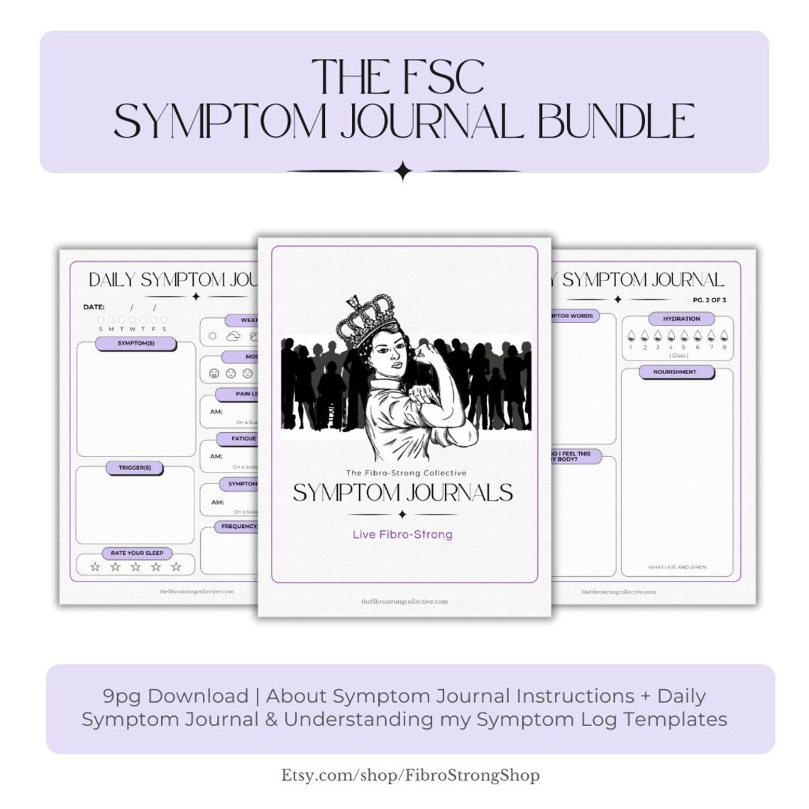 The FSC Symptom Journal Bundle | Printable/downloadable Symptom ...