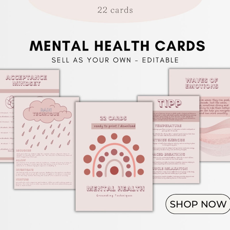 Mental Health Cards - Etsy