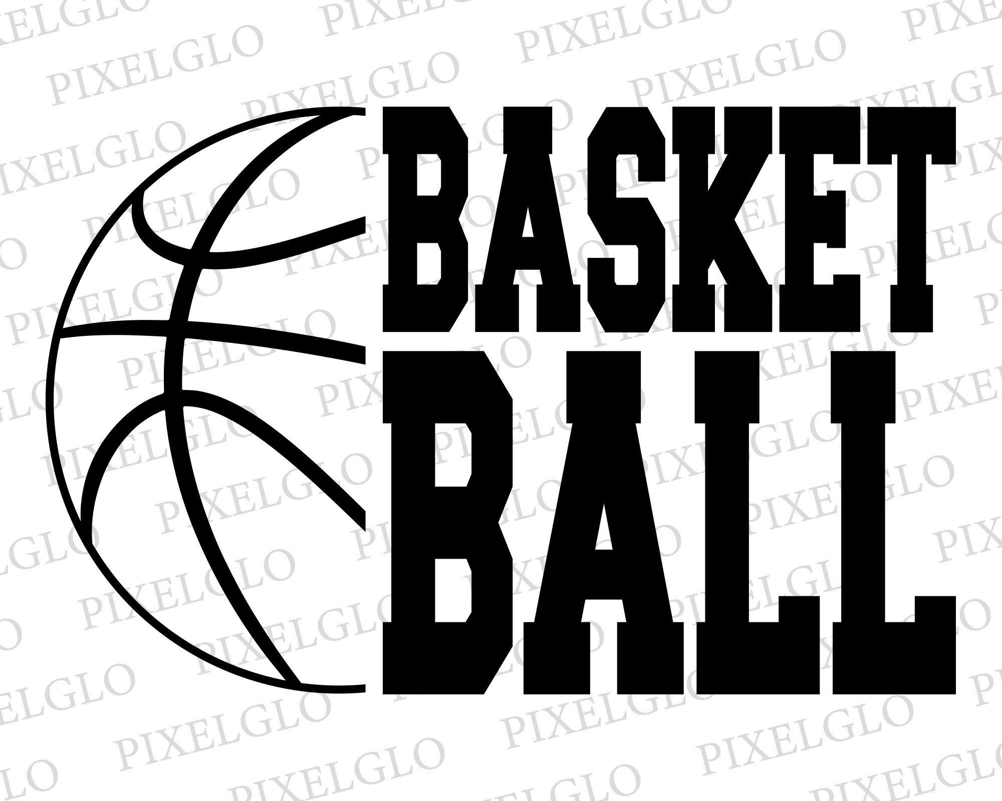 Basketball Svg Digital Downloads Mascot Svg Basketball - Etsy