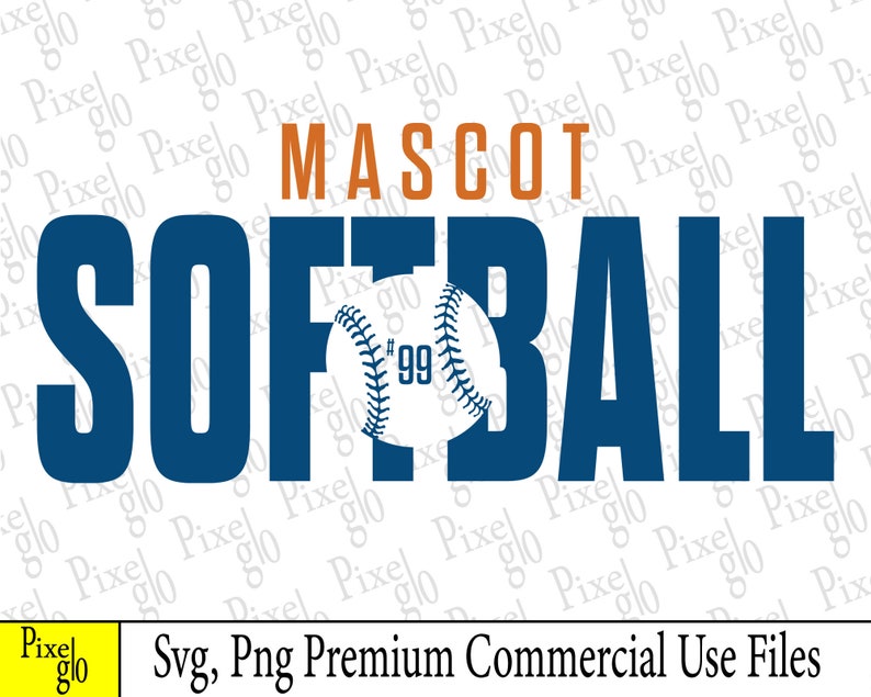 Mascot Softball Svg Softball Svg Softball Png Digital - Etsy